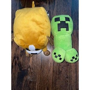 Minecraft | Toys | Minecraft Mojang Green Creeper And Dog Plush Stuffed ...